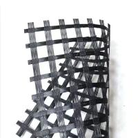 China Self-Adhesive Type Fiberglass Geogrid Glasgrid For Asphalt Overlay Reinforcement Roll Size 3.95x50m for sale