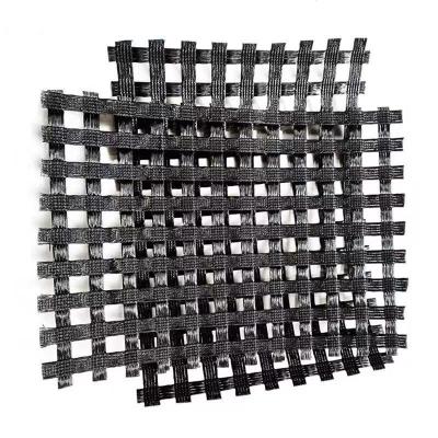 China 50KN 100KN 120KN Basalt Fiber Mesh Fiberglass Geogrid For Road Geogrid Asphalt Overlay And Pavement Repair for sale