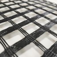China 80-30KN/M Uniaxial Polyester Geogrid for Primary Reinforcement in Retaining Walls and Embankments for sale