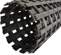 China Low Creep Long Life 200-30 KN/M Uniaxial Polyester Geogrid  Reinforce  Slope Stabilization Soft Ground for sale