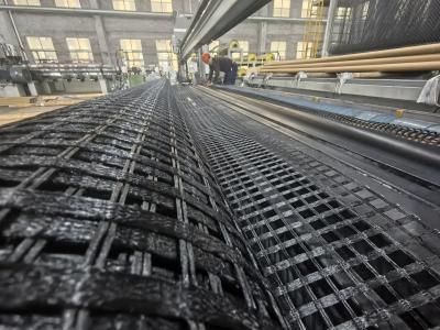 China PH Chemical Protection UV Resistance Coated PVC Polyester Geogrid Reinforced Soil Retaining MSE Walls for sale