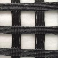 China Uniaxial Biaxial Grid Aperture Size 50.8mm Coated Sbr Reinforcement Polyester Geogrid Road Paving Weak Ground for sale