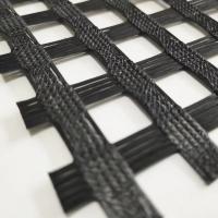 China High Tensile Resistance Roll Size 5.2x100M  Retaining Walls Polyester Geogrid Reinforce Railway  Slope Soil for sale
