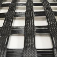 China High Tensile Resistance Roll Size 5.2x100M  Retaining Walls Polyester Geogrid Reinforce Railway  Slope Soil for sale