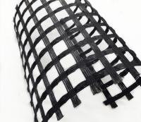 China High Tensile Strength UV Resistance Roll 3.95x100M Uniaxial Woven Polyester Geogrid Reinforced Steep Slope for sale