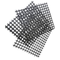 China High Tensile Strength UV Resistance Roll 3.95x100M Uniaxial Woven Polyester Geogrid Reinforced Steep Slope for sale