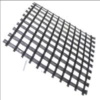 China ASTM D6637 Aperture Size 25.4mm  200-50KN/M Uniaxial Woven Polyester Geogrid Embankment Stabilization Over Soft Soil for sale