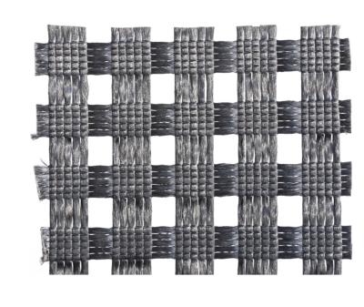 China Warp Knitted Grid Mesh Size 50.8mm Polyester Biaxial Geogrid Base Reinforcement Of Unpaved And Paved Roads for sale