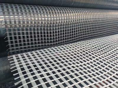 China Factory Price Long Term Design  SBR Or PVC Coated  Polyester Biaxial Geogrid Parking Lots Construction Platforms for sale