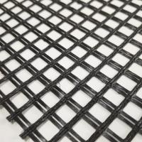 China Alkali-Free Fiberglass Yarn Aperture Size 12.5mm  Fiberglass Geogrid 100 100 Prevent Cracking Road Construction for sale