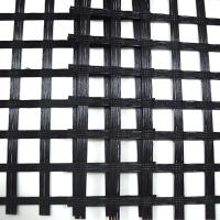 China Ultimate Tensile Strength  100KN/M  Woven Coated Bitumen  Fiberglass Geogrid Reflective Cracking Asphalt Driveway for sale