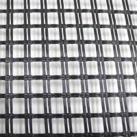 China Coated Bitumen Elongation ≤3%  Reinforcement Fiberglass Geogrid 120 120 Prevent Cracking Asphalt Driveway for sale