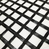 China Alkali-Free Fiberglass Yarn Tensile Strength 50/50 100/100  Reinforcement Fiberglass Geogrid  Asphalt Pavement for sale