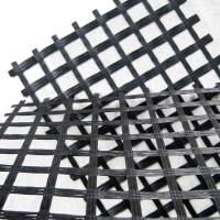 China FG Biaxial Grid 100 Asphalt Pavement Knitted Glass Fiber Geogrid Reinforce Soft Soil  Road Construction for sale
