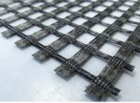 China Road Maintenance And Repair Black Woven Polyester Geogrid Material For Soil Reinforcement And Pavement Structural Integrity for sale