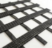 China Reinforcement Embankment 200-100 KN/M PVC Coated Uniaxial Polyester Geogrid For Expressway Highway for sale