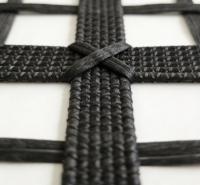 China High Strength 400-100 KN/M PVC Coated Uniaxial Polyester Geogrid Reinforcement Expressway Embankment for sale