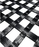 China 400-100 KN/M PVC Coated Uniaxial Polyester Geogrid Reinforce Embankment Slope Retaining Wall For Expressway for sale