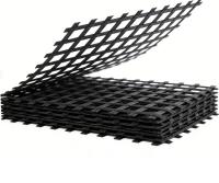 China Asphalt Reinforcement  FG150-150 KN/M  Bitumen Coated Grid Mesh Prevent Asphalt Cracking for sale