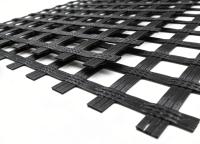 China Asphalt Pavement Reinforce Grid FG150-150 KN/M  Bitumen Coated Grid Mesh Airport Runways for sale