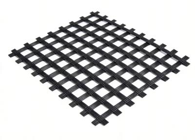 China Reinforced Asphalt Pavement 100-100 KN/M Glassgrid  Bitumen Coating Low Elongation Anti-Cracking For Highway for sale