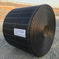 China High Strength 400-100 KN/M PVC Coated Uniaxial Polyester Geogrid Reinforcement Expressway Embankment for sale