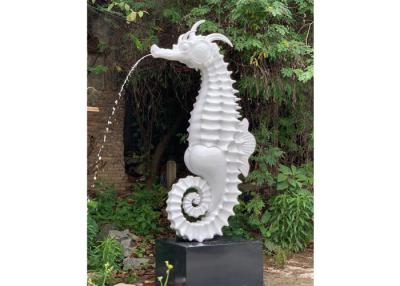 China Fiberglass Seahorse Garden Fountain Sculpture 180cm Custom Outdoor Decor for sale