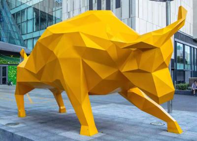 China Life Size Painted Fiberglass Bull Sculpture - Outdoor Garden Public Decoration with 35-Day Delivery for sale