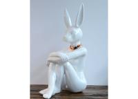 China Life Size Painted Fiberglass Rabbit Man Sculpture - Fantasy Artwork Outdoor Garden Decoration 35 Day Delivery for sale