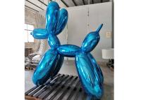 China Stainless Steel Balloon Dog Sculpture 240cm Mirror Polished Outdoor Art for sale