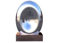 China Stainless Steel 316 Polished Landscape Sculpture 150cm H Outdoor Art for sale