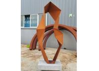 China Modern Outdoor Corten Steel Abstract Metal Art Garden Sculpture Custom Size for sale
