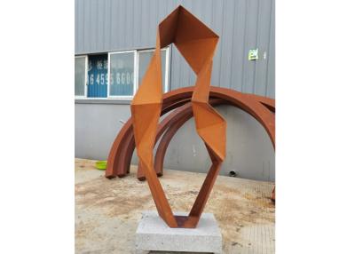 China Modern Outdoor Corten Steel Abstract Metal Art Garden Sculpture Custom Size for sale