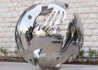 China High Polished Stainless Steel Sphere Sculpture Custom Size Outdoor Garden Art for sale