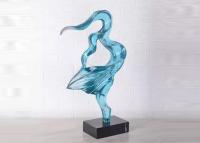 China Transparent Resin Dancer Girl Sculpture 150cm H Outdoor Garden Art Decoration for sale
