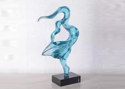 China Transparent Resin Dancer Girl Sculpture 150cm H Outdoor Garden Art Decoration for sale