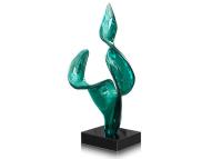 China Abstract Transparent Resin Fire Sculpture 150cm Outdoor Garden Art Decoration for sale