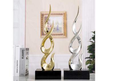 China Nano Plating Gold Silver Fiberglass Sculpture 100cm Height for Hotel Home Decoration for sale