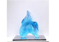 China Transparent Resin Abstract Sculpture 100cm H Contemporary Garden Home Art Decoration for sale