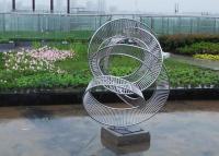 China Stainless Steel Metal Ribbon Sculpture Custom Size Outdoor Decoration for sale
