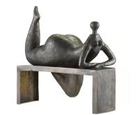 China Bronze Odalisque Sculpture 100cm Height with Environmental Protection Material for Home & Garden Decoration for sale