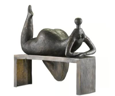 China Bronze Odalisque Sculpture 100cm Height with Environmental Protection Material for Home & Garden Decoration for sale