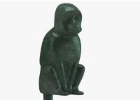 China Life Size Metal Casting Bronze Statue Sitting Monkey Sculpture for sale