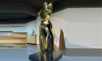 China Polished Gold Casting Brass Lady Bronze Bust Statue Home Decor for sale