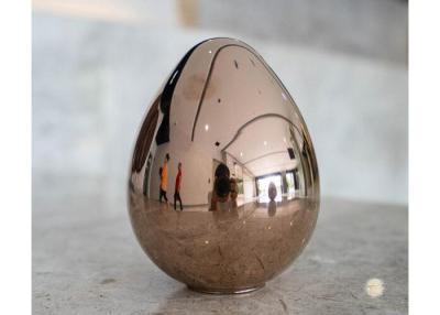 China Custom Hand Forged Stainless Steel Oval Egg Sculpture Mirror Polished 1pc for sale