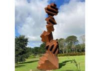 China Customized Metal Art Garden Decorative Corten Steel Stack Sculpture for sale