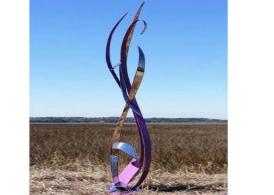 China Custom Stainless Steel Ribbon Sculpture Modern Metal Art for Outdoor Garden 1pc for sale