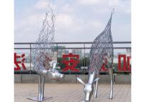 China Stainless Steel Outdoor Metal Animal Sculpture Custom Size Sandblasted Finish for sale