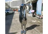 China Stainless Steel Abstract Man Sculpture Mirror Polished Custom Size Outdoor Art for sale