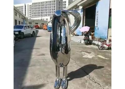 China Stainless Steel Abstract Man Sculpture Mirror Polished Custom Size Outdoor Art for sale
